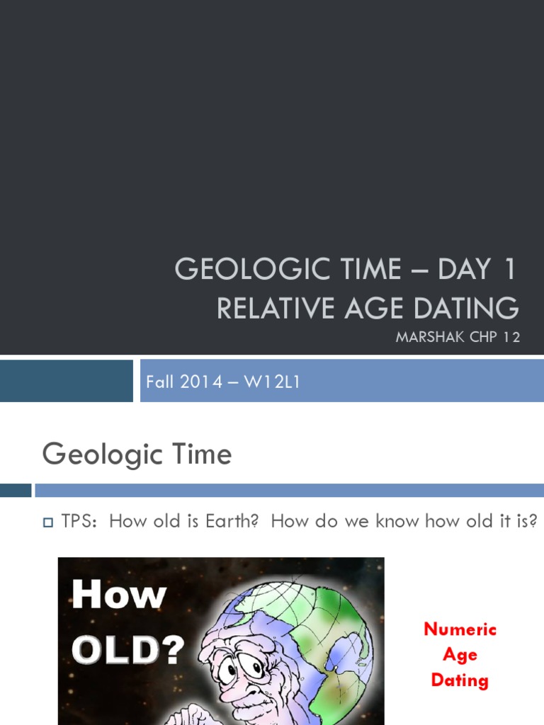 Geologic Time - Day 1 Relative Age Dating: Fall 2014 - W12L1 | PDF ...