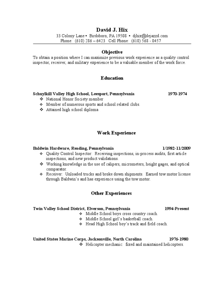 Dave Resume | PDF