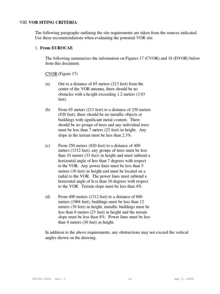 CVOR and DVOR Siting Criteria | PDF | Antenna (Radio ...
