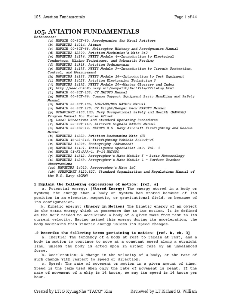 105 Aviation Fundamentals | Download Free PDF | Flight Control Surfaces ...