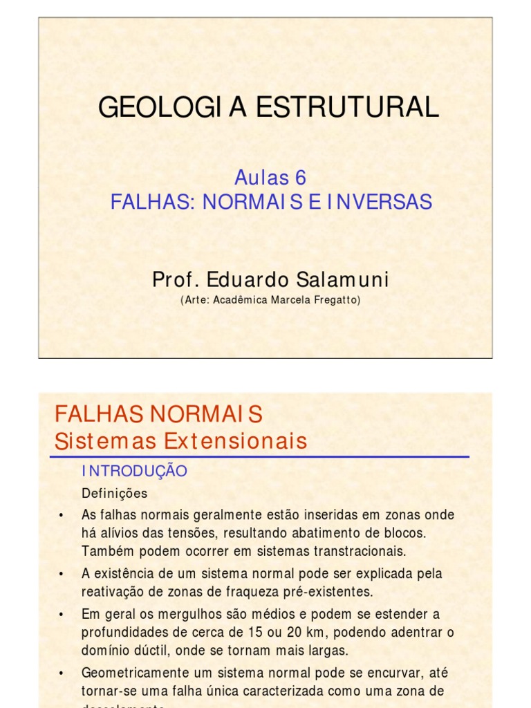 Falhas Normais e Inversas | Falha (Geologia) | Geologia