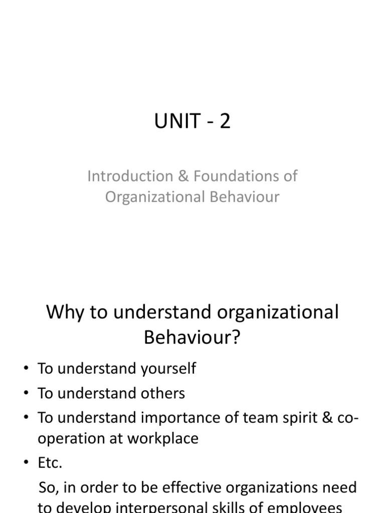 MMS OB Unit 2 Evolution of OB | PDF | Organizational Behavior | Systems ...