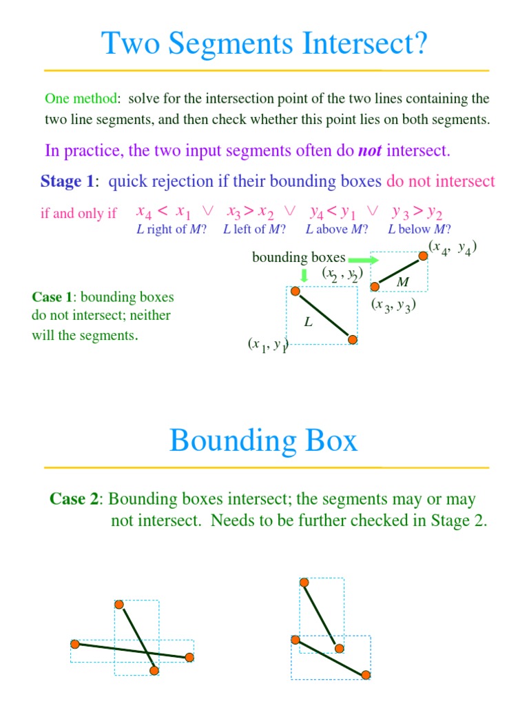 In Practice, The Two Input Segments Often Do Not Intersect | PDF ...