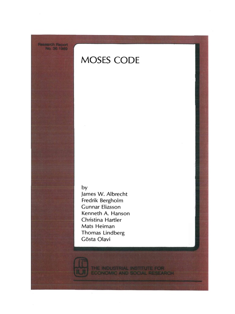 1989.forskningsrapport NR 36.J.W.albrecht - Moses Code Webb | PDF ...