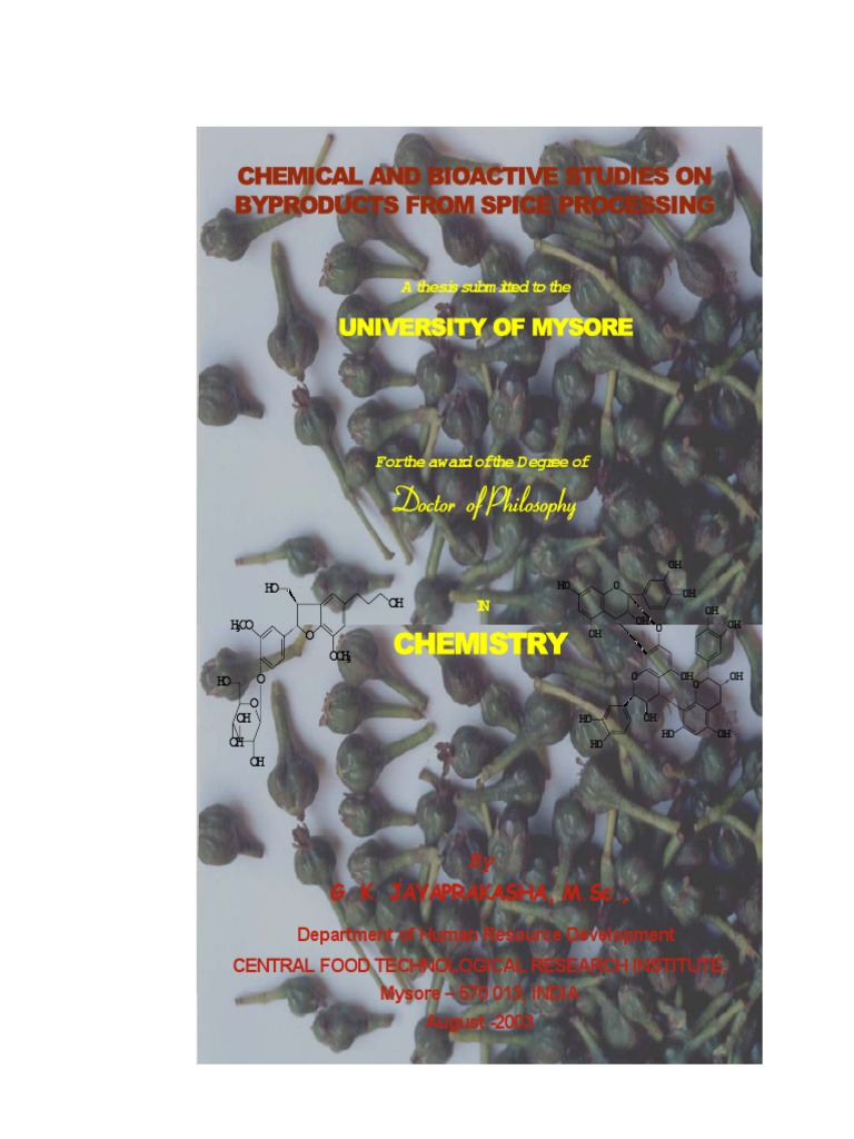 Spice Byproducts: Chemical Studies | PDF | Flavor | Chromatography