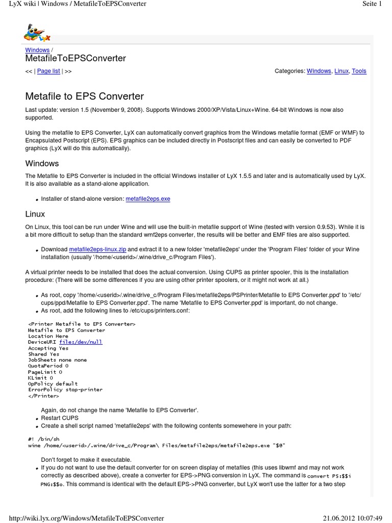 Metafile To Eps Converter: Metafiletoepsconverter | PDF