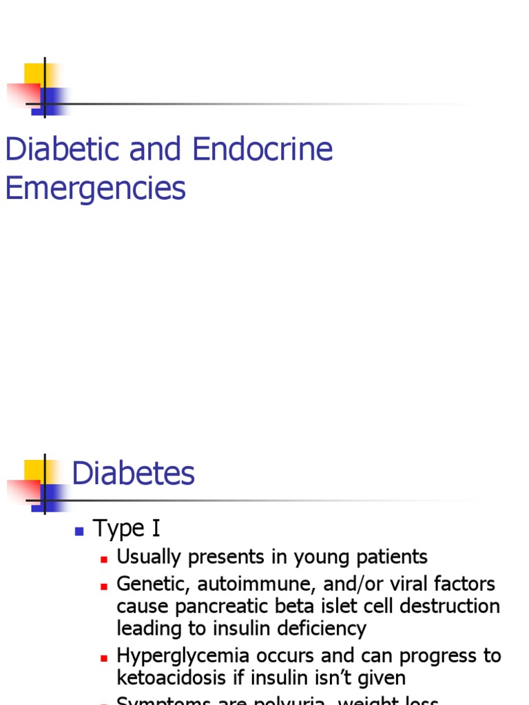 Comprehensive Overview of Diabetic and Endocrine Emergencies ...