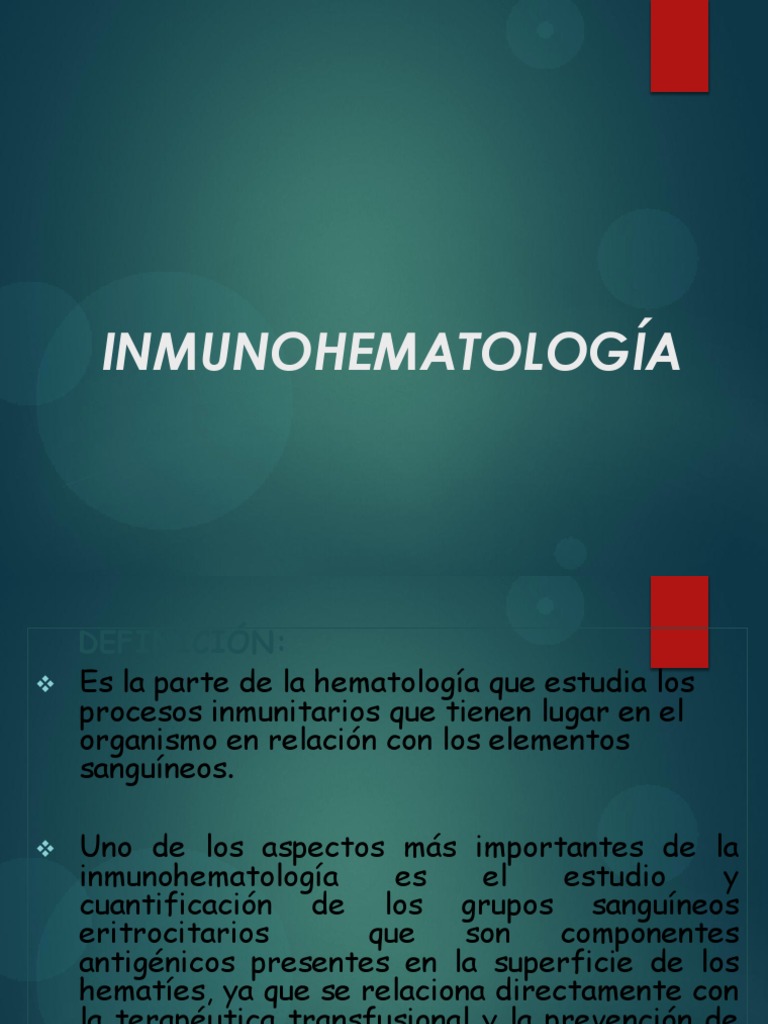 Inmunohematología Final | PDF | Tipo de sangre | Anticuerpo