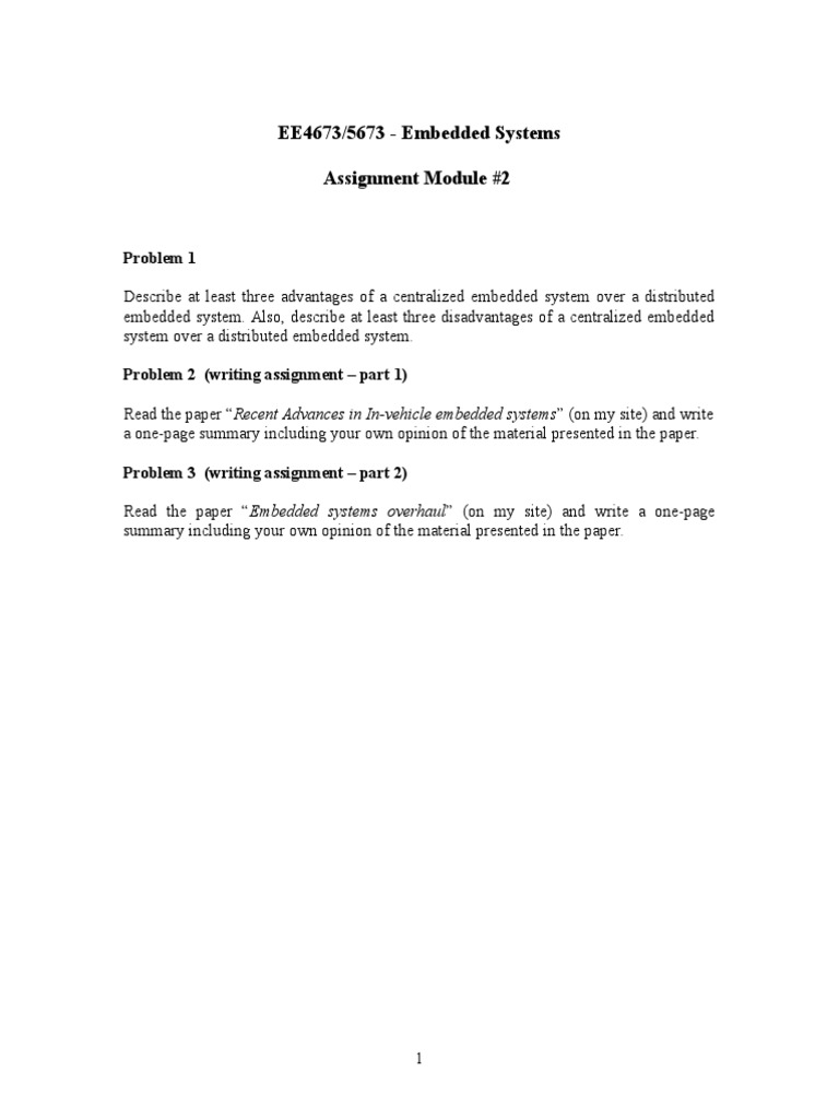 Centralized vs Distributed Embedded Systems | PDF | Multi Core ...