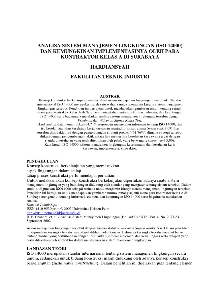 Analisa Sistem Manajemen Lingkungan | PDF