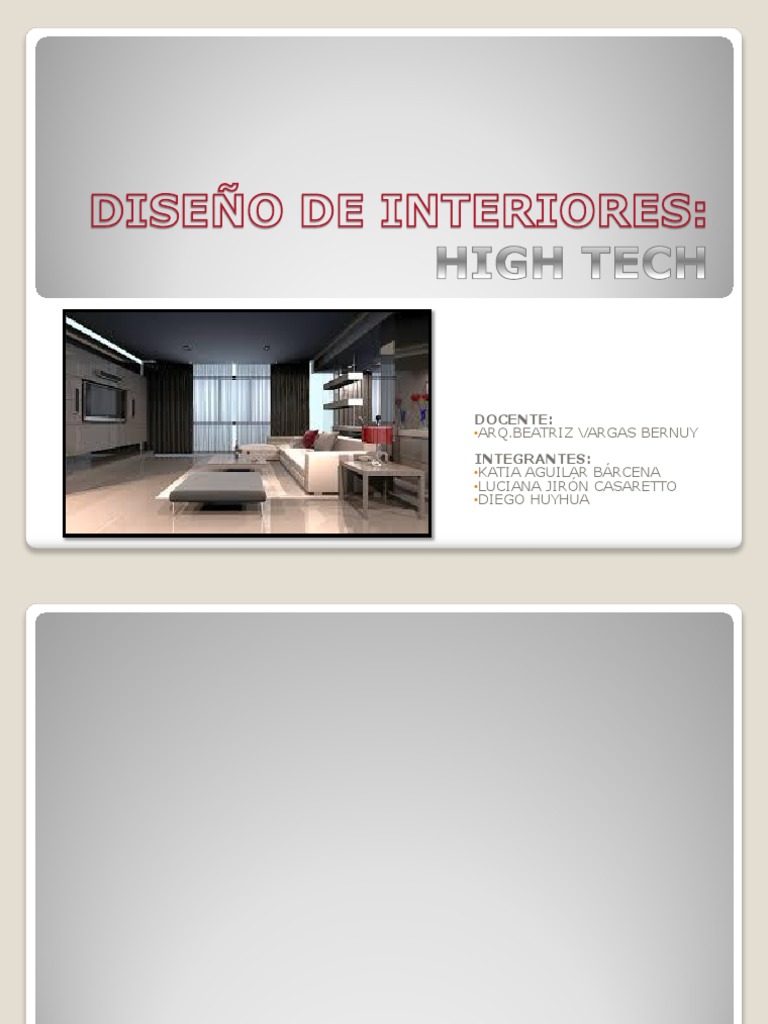 Diseño de Interiores - High Tech | PDF | Medios de arte | Diseño ...