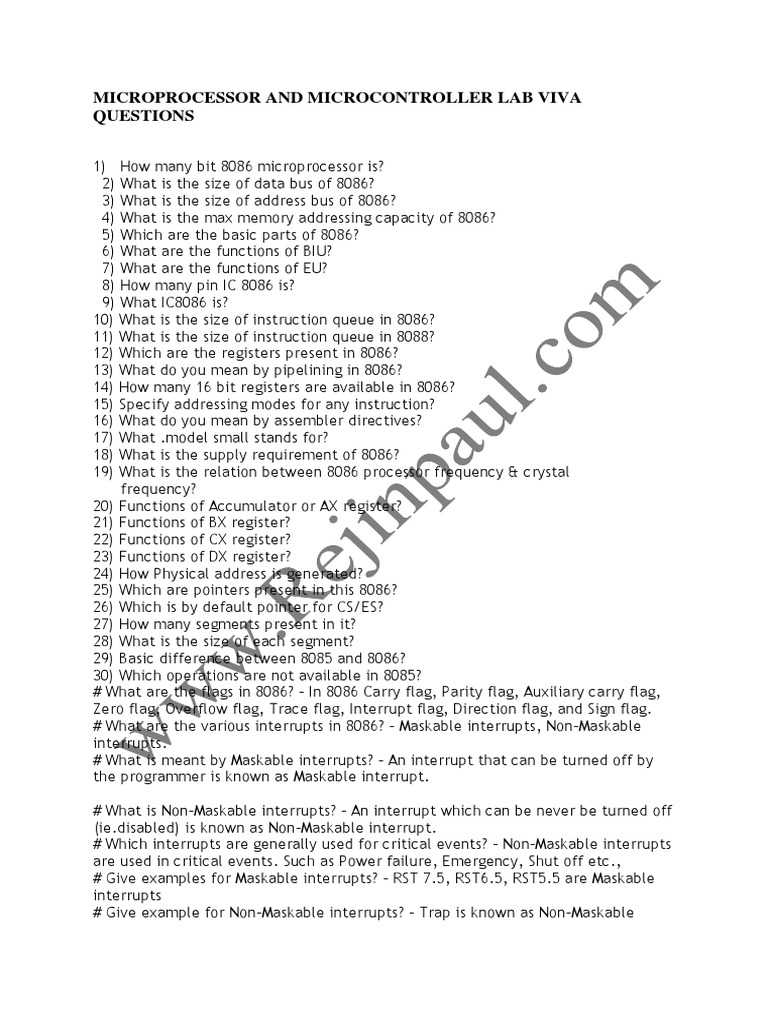 MM Lab Viva Questions | PDF | Central Processing Unit | Random Access ...