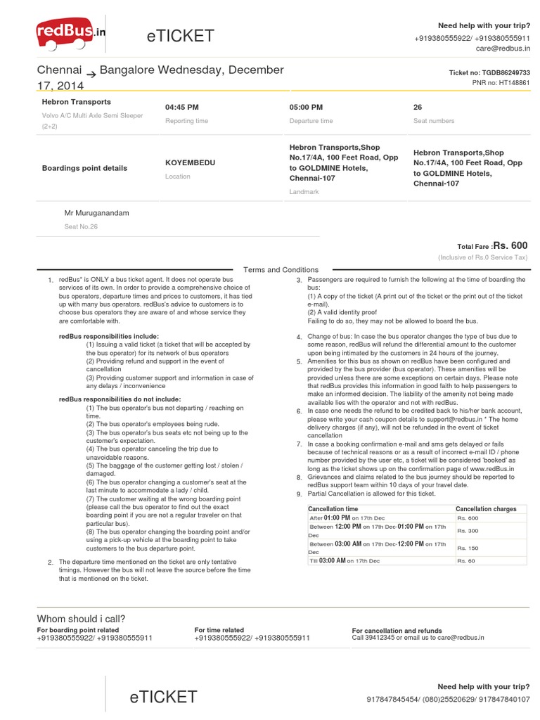 Red Bus Ticket Format | PDF | Ticket (Admission) | Bus