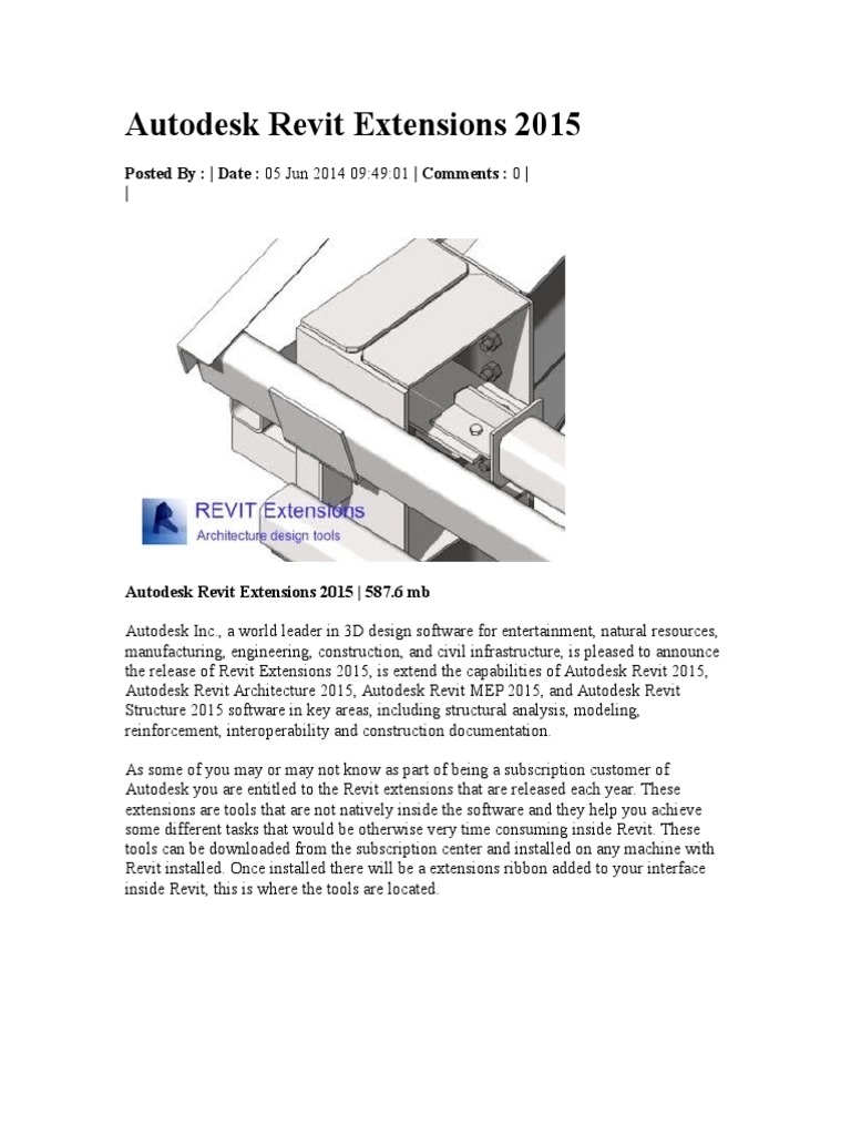Autodesk Revit Extensions 2015 Overview | PDF | Art