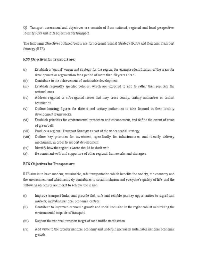 Transport Planning and Transport Module 1 Version 2 | PDF | Sustainable ...