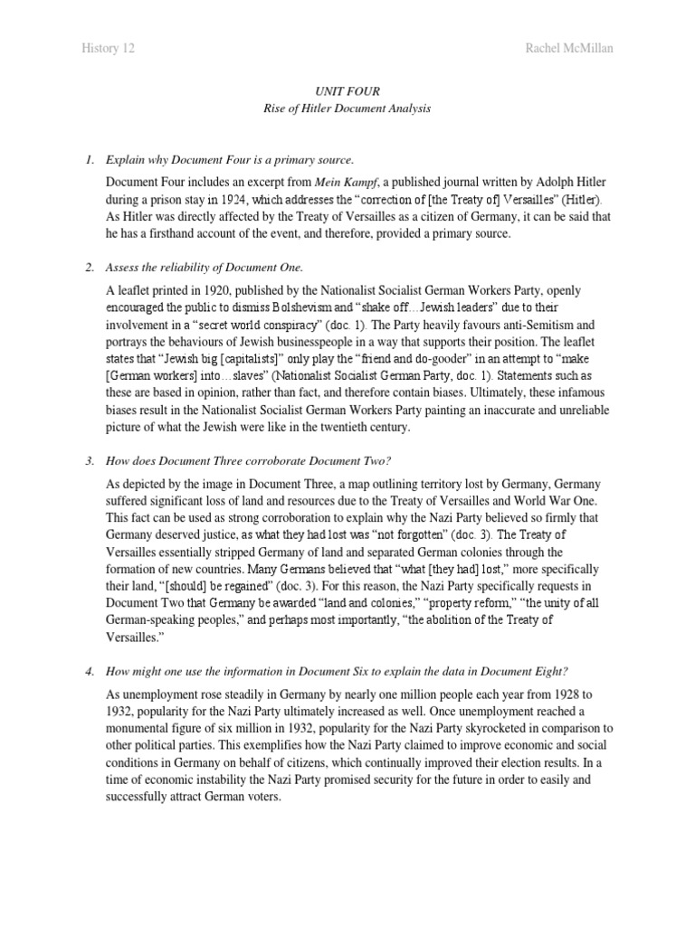Birchall on Hitler's Rise to Power | PDF | Nazi Germany | Weimar Republic