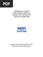 KAIST Admission Guideline For International Applicants 2025 | PDF | Gce ...