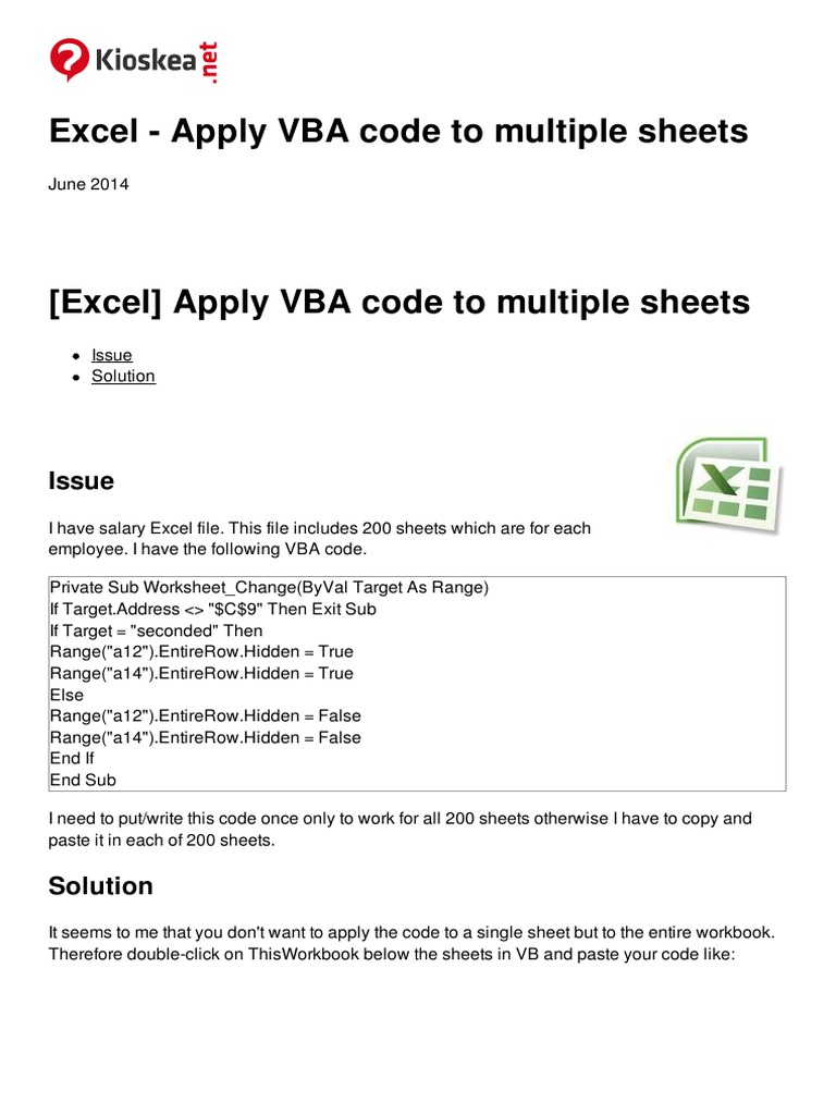Excel Apply Vba Code To Multiple Sheets 20153 M3cqq0 PDF