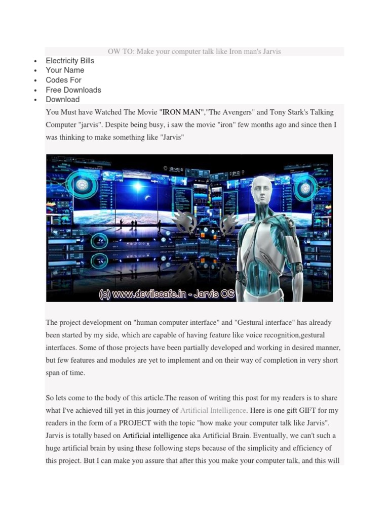 Jarvis Programming | PDF | Computing | Software