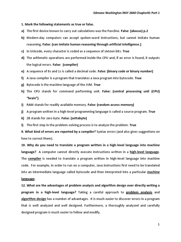 Insy2840 CH01 | PDF | Java Virtual Machine | Computer Program