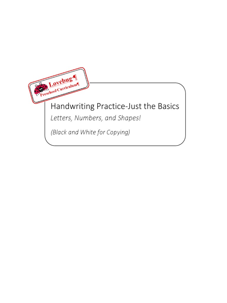 Handwriting Practice Book PDF | PDF