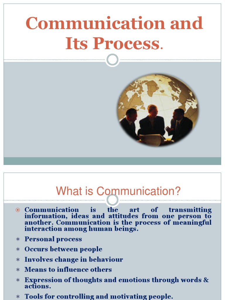 Communication process-.ppt | Nonverbal Communication | Communication