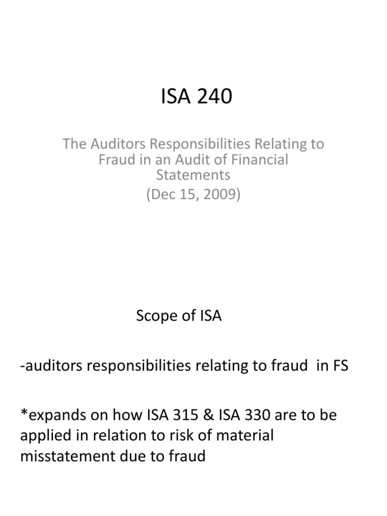 Auditor Responsibilities on Fraud Detection | PDF | Audit | Fraud