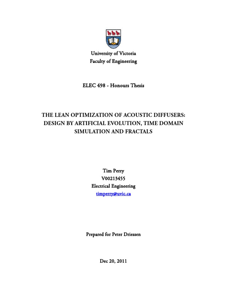 Acoustic Diffuser Optimization Arqen | PDF | Mathematical Optimization ... Acoustic Diffuser Optimization Arqen | PDF | Mathematical Optimization ...