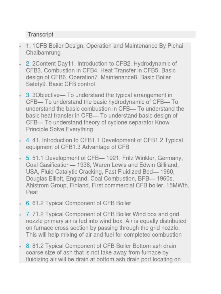 CFBC Boiler | PDF | Fluidization | Boiler