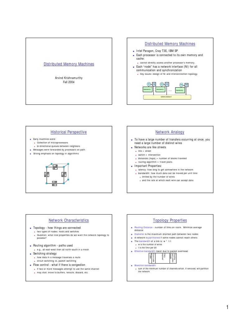 Distributed Memory Machines | PDF | Routing | Message Passing Interface