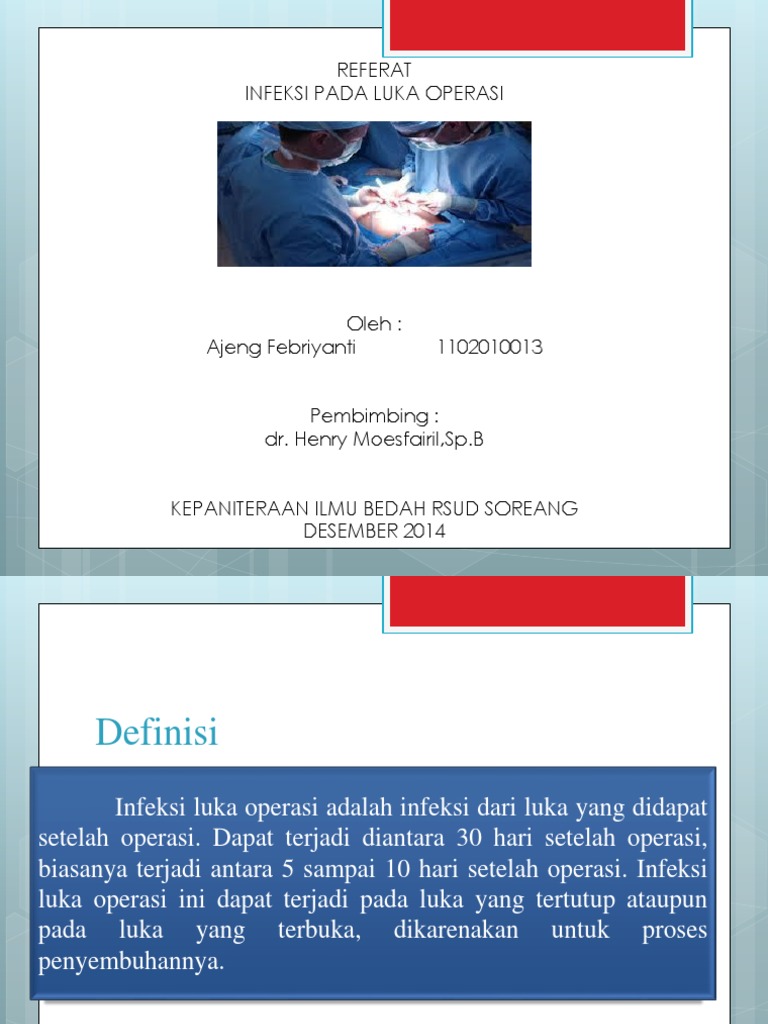 Infeksi Luka Operasi | PDF