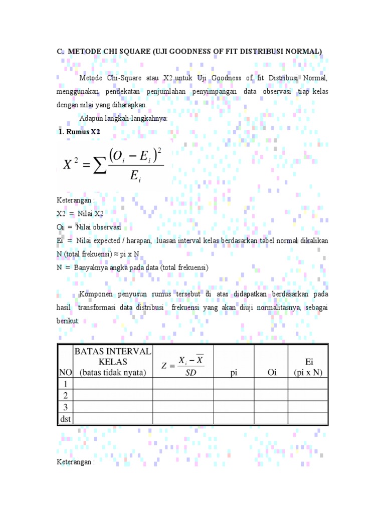 Metode Uji Chi-Square | PDF | Sains & Matematika | Teknologi & Rekayasa
