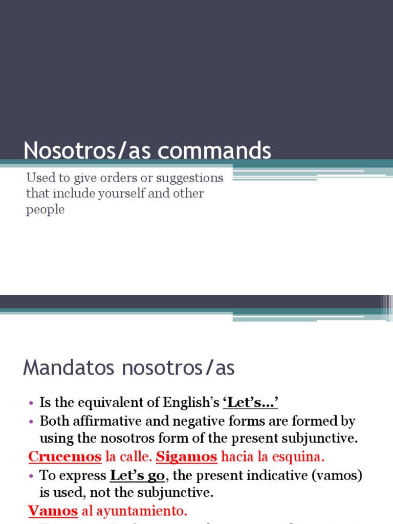 Nosotros Commands Guide | PDF