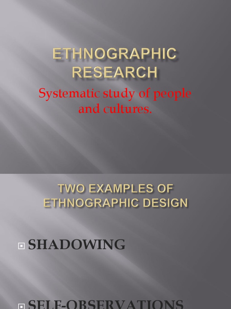 Systematic Study of People and Cultures | PDF