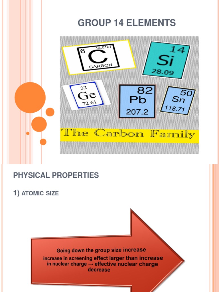 Group 14 Elements | PDF | Oxide | Covalent Bond