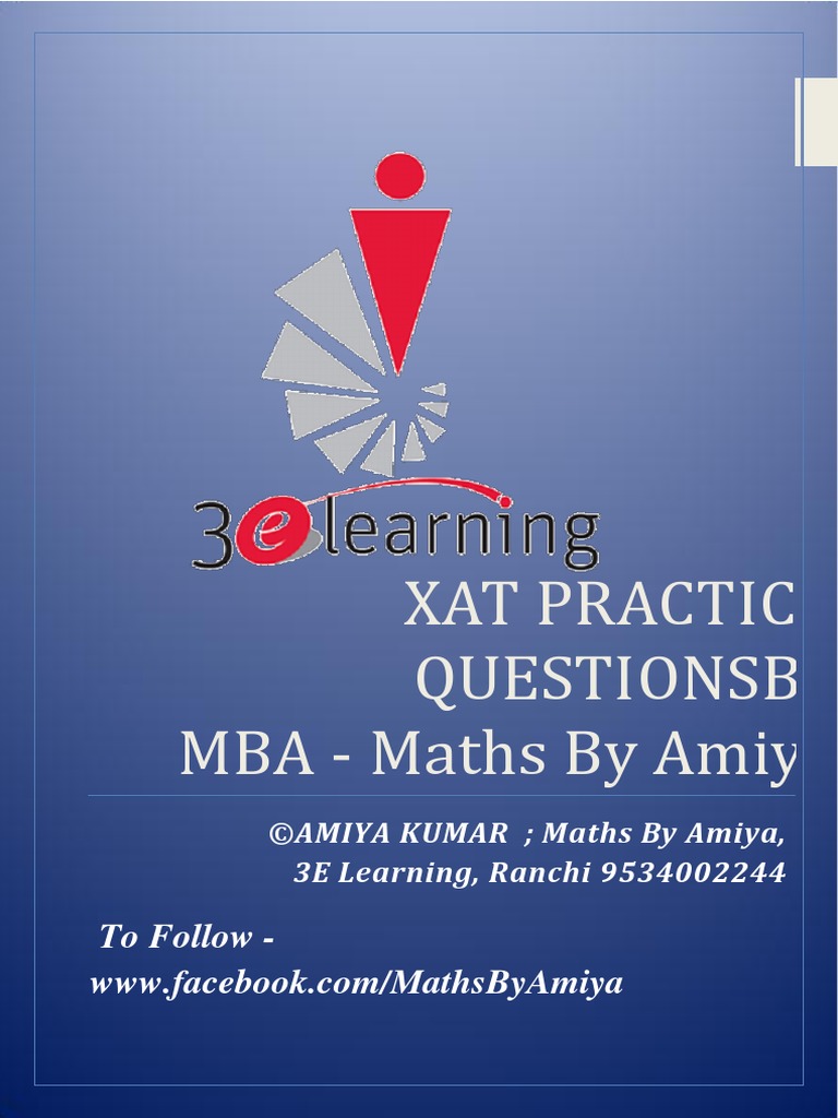 MBA Maths by Amiya - XAT Questions | PDF | Circle | Triangle