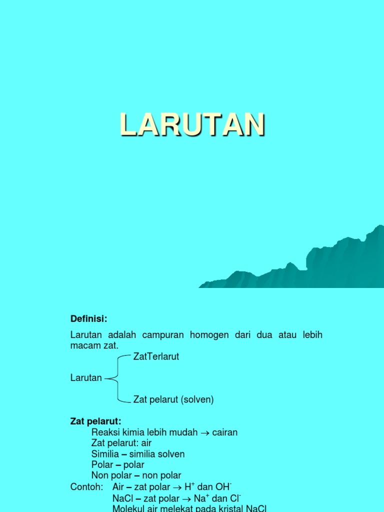 Larutan Powerpoint | PDF | Sains & Matematika
