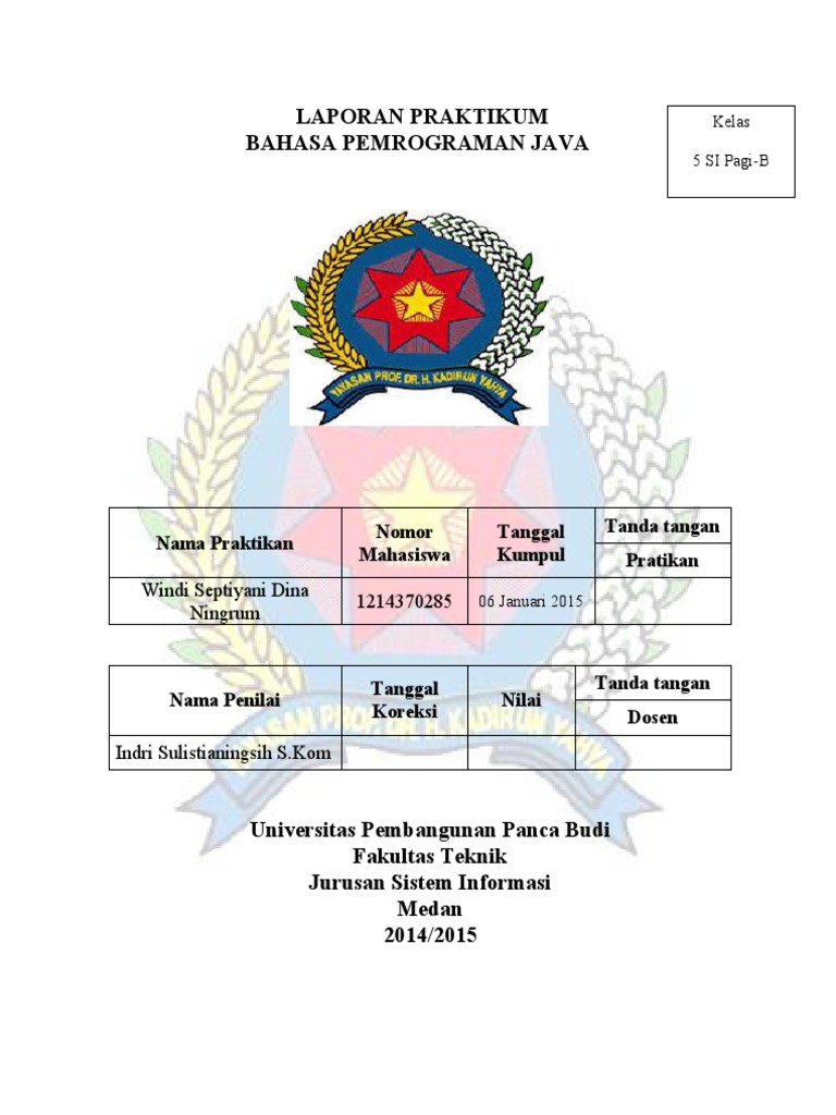 Laporan Praktikum Bahasa Pemograman Java | PDF