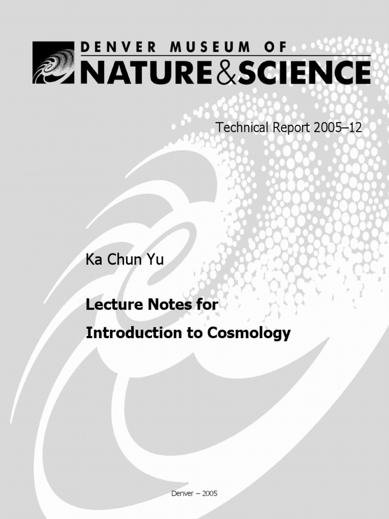 Lecture Notes For Introduction To Cosmology | PDF | Milky Way | Universe
