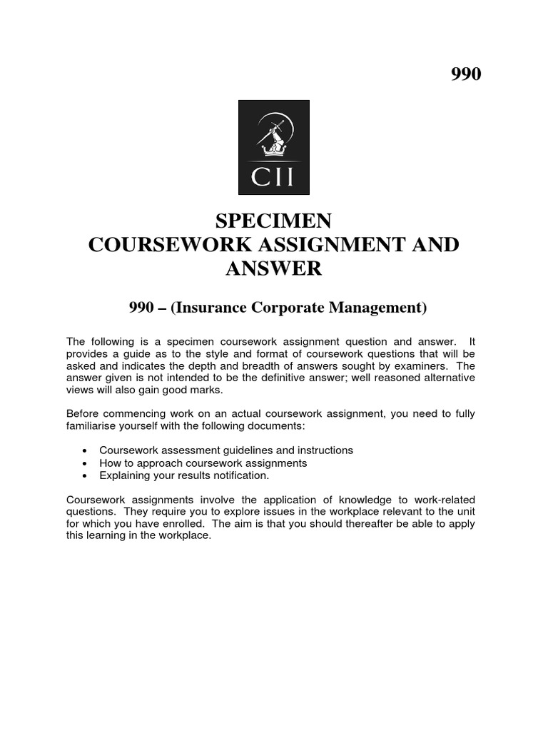 Final 990 Coursework Specimen Guide 07-12-12 | PDF | Corporate Social ...