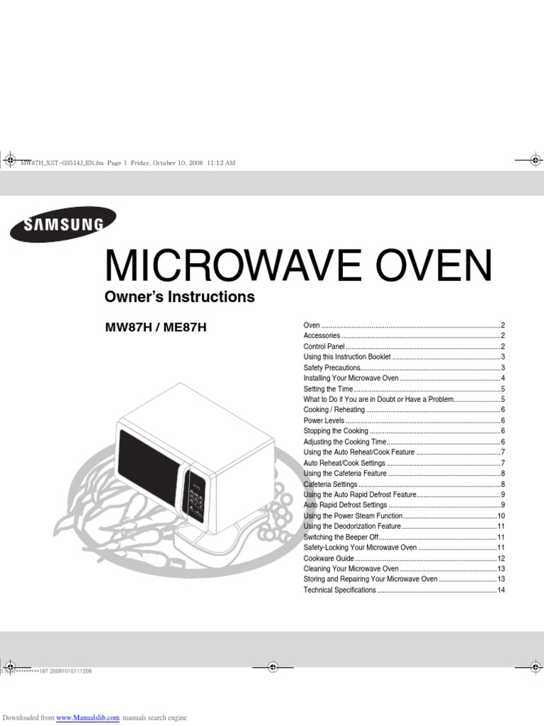 Microwave Oven: Owner's Instructions | PDF | Oven | Tableware