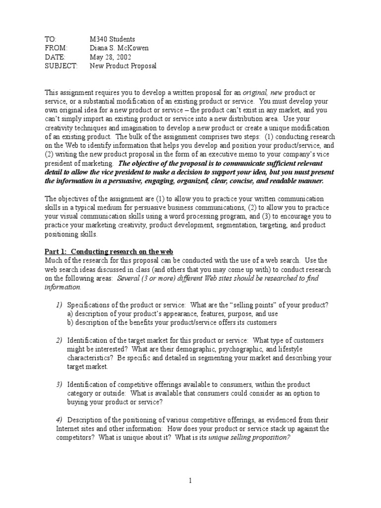 New Product Proposal | PDF | Business Economics | Cognition