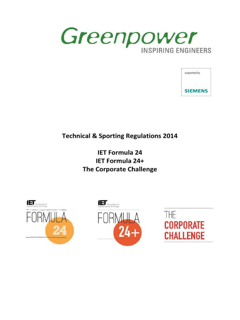 Greenpower Regulations 2025 Overview | PDF | Battery (Electricity) | Brake