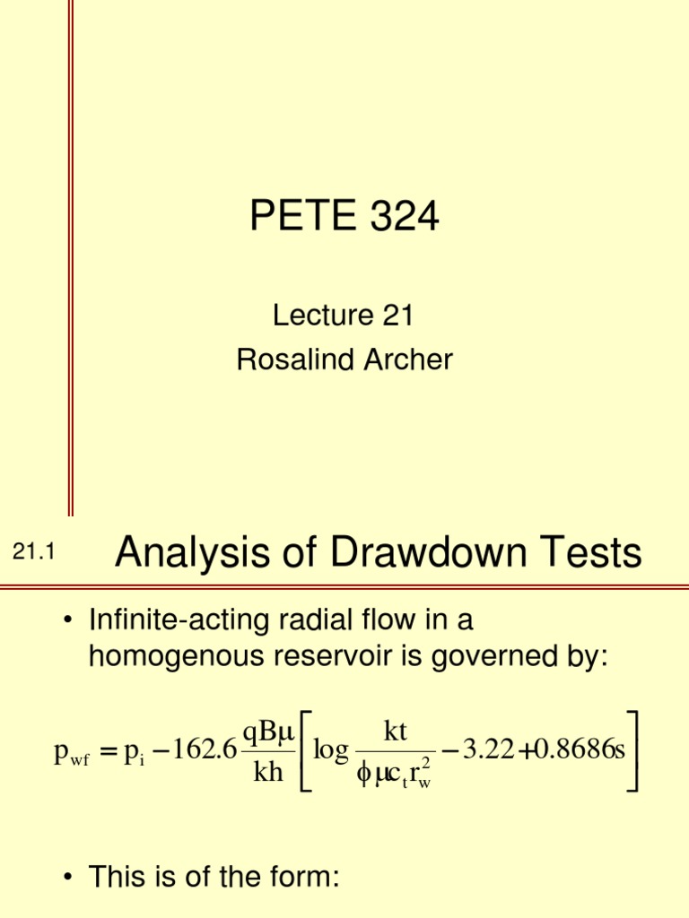 Well Test Analysis | PDF | Continuum Mechanics | Physics