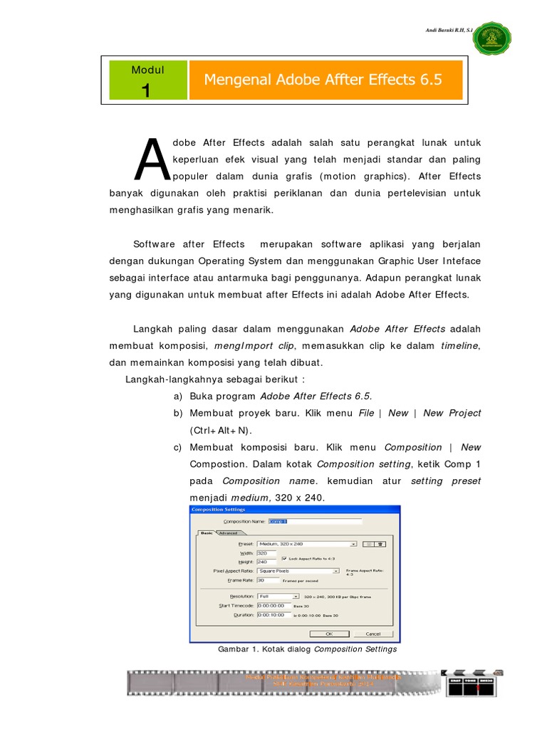 Modul After Effect Dari Sekolah | PDF | Komputer
