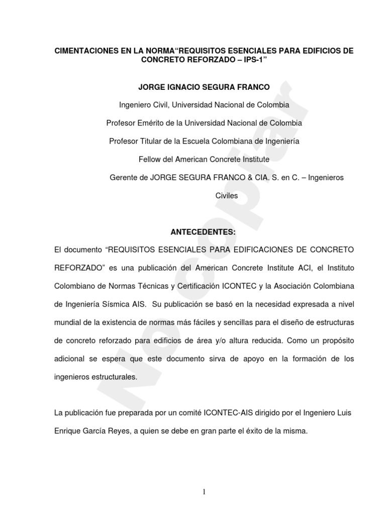 Cimentaciones según Norma SIA 1.33QA | PDF | Fundación (Ingeniería ...