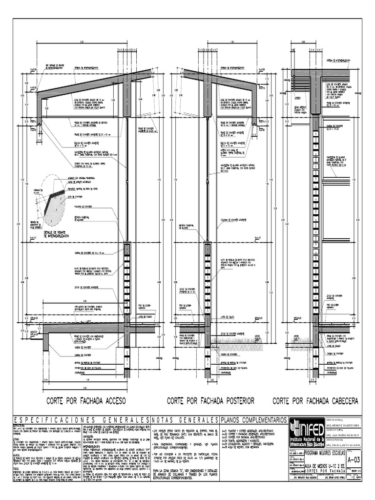 A-03 Cortes Por Fachada