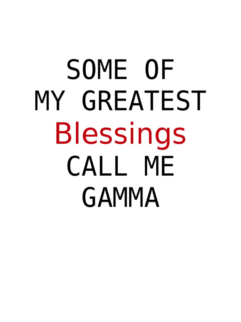 Gamma's Blessings | PDF