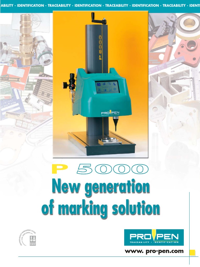 Pro-Pen P5000 Marking System Overview | PDF | Electrical Connector ...