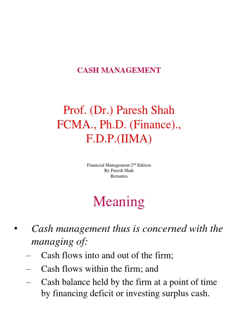 Cash Management | PDF | Banks | Float (Money Supply)
